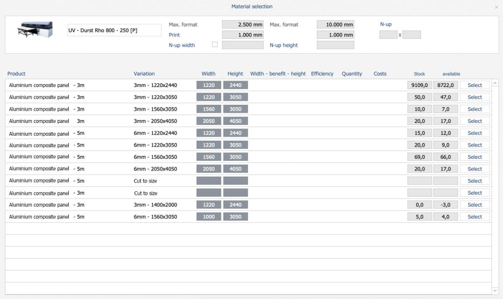advanter special – Calculation in print companies